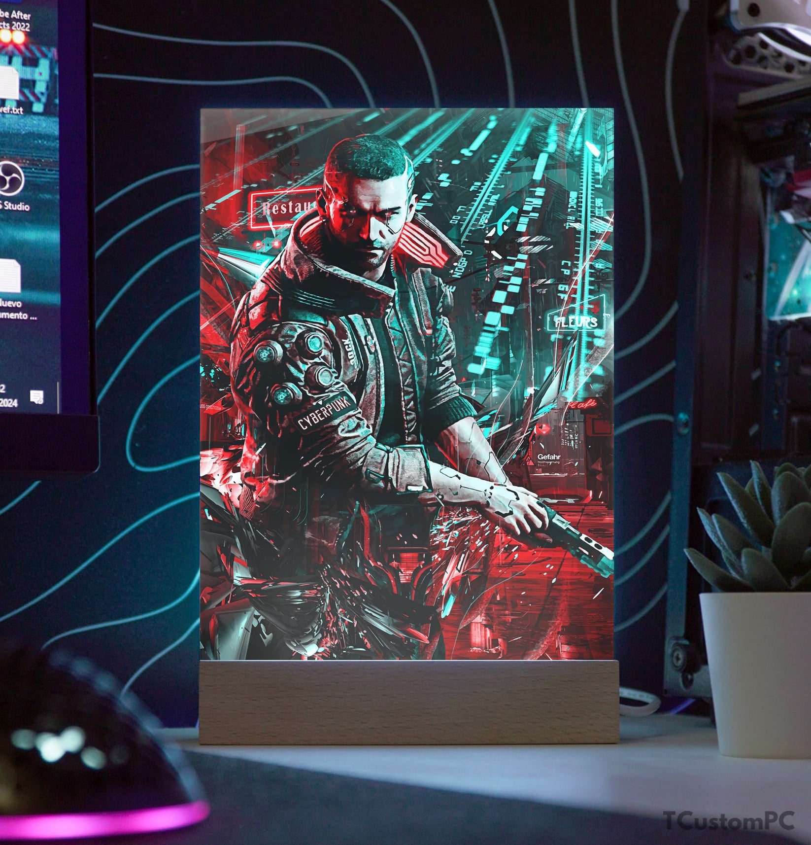 TC Lamp Cyberpunk 2077 vector, LÁMPARA LED RGB con Nuevos Diseños de ...