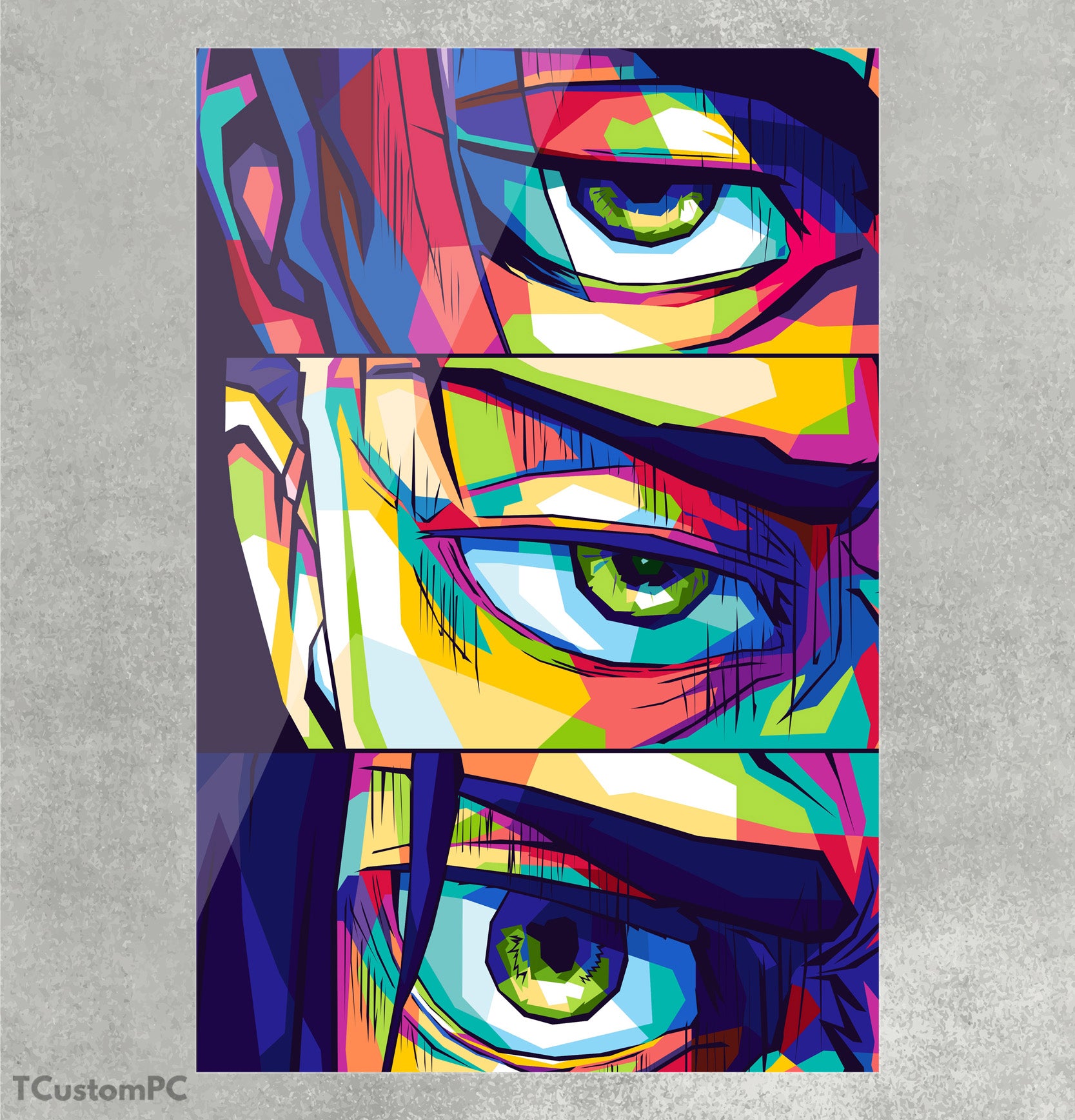 Cuadro-Attack-On-Titan-EYES-Colorfull, Nuevo Diseño - Displate cuadro ...
