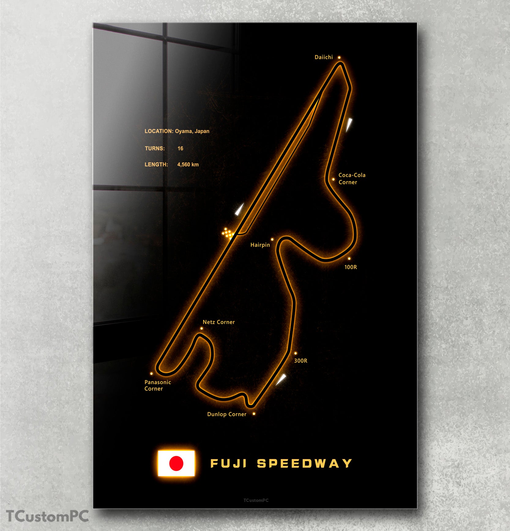 Fuji Speedway Circuit frame, New Design - Displate methacrylate frame ...