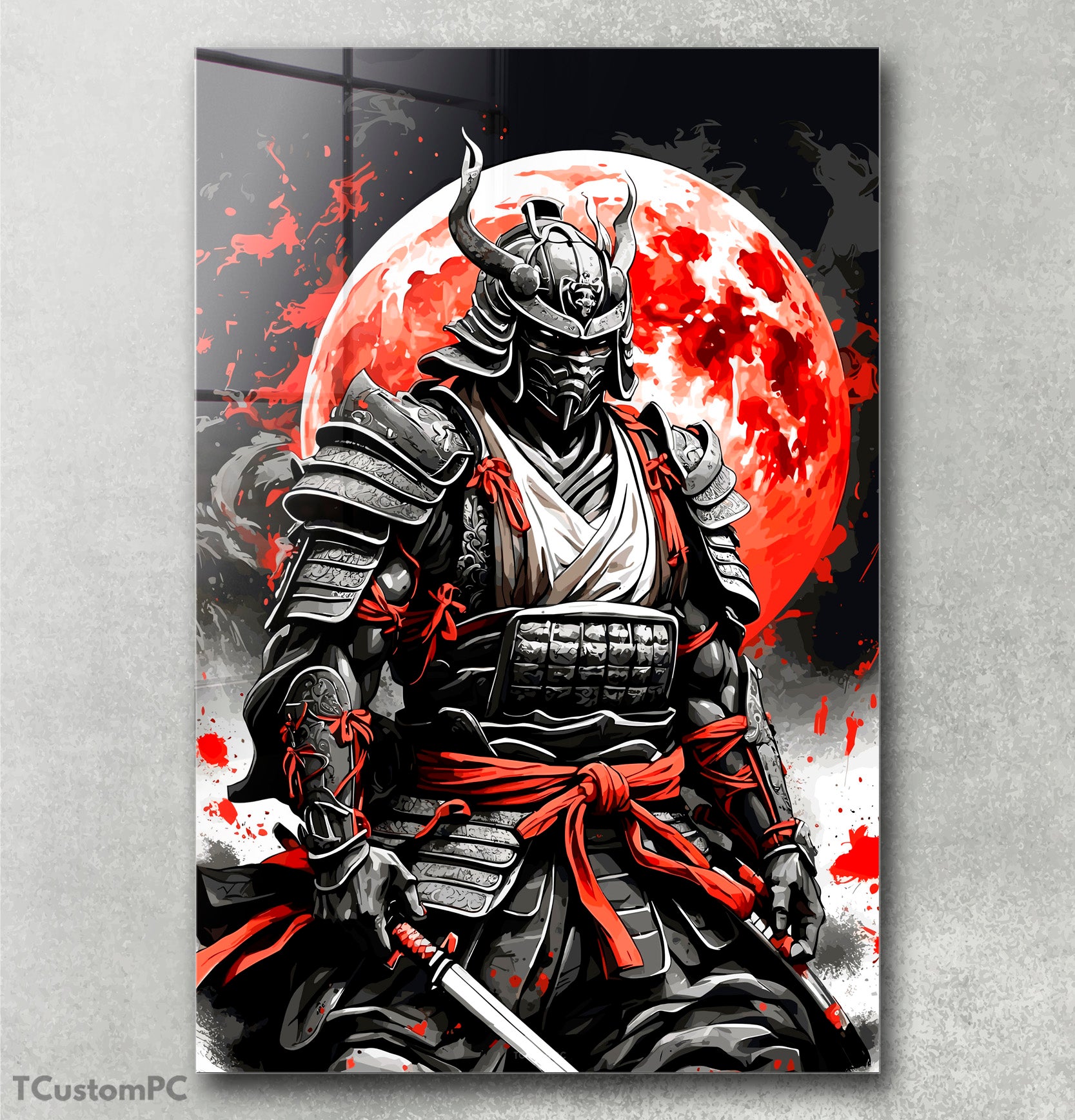 Cuadro Japanese Samurai Moonlight, Nuevo Diseño - Displate cuadro de ...