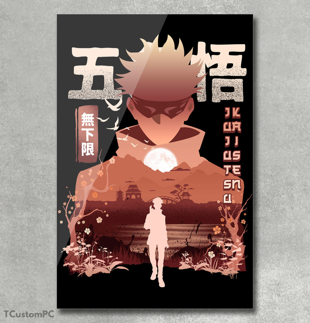 Cuadro Jujutsu Kaisen, Gojo satoru, Nuevo Diseño - Displate cuadro de ...