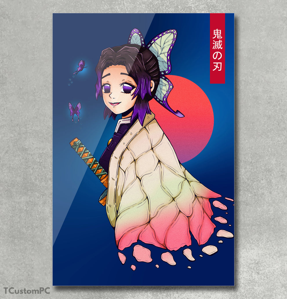 Painting Kimetsu no Yaiba, Shinobu Kocho, New Design - Displate acrylic ...