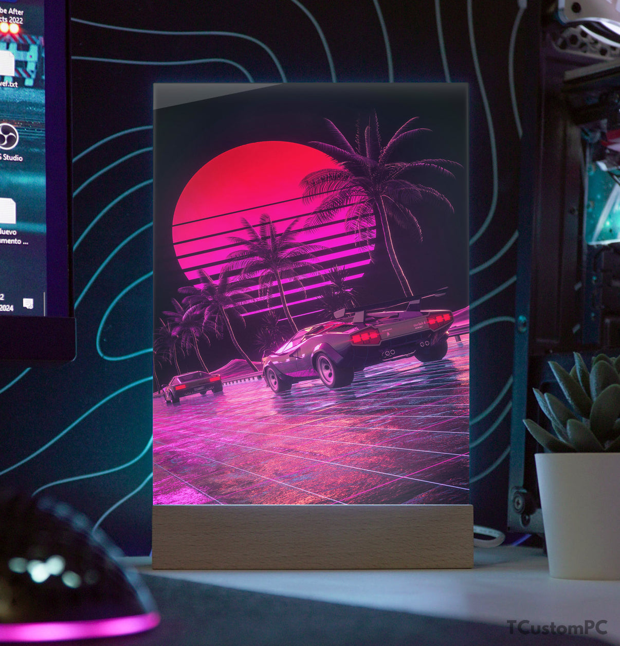 TC Lamp Lamborghini countach Chase the vile, RGB LED LAMP with New ...