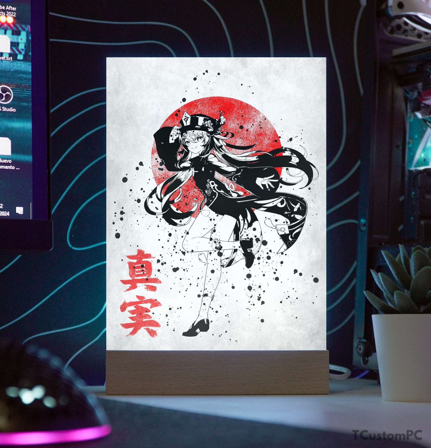 TC Lamp Oni 70 Genshin Impact Hu Tao, LÁMPARA LED RGB con Nuevos ...