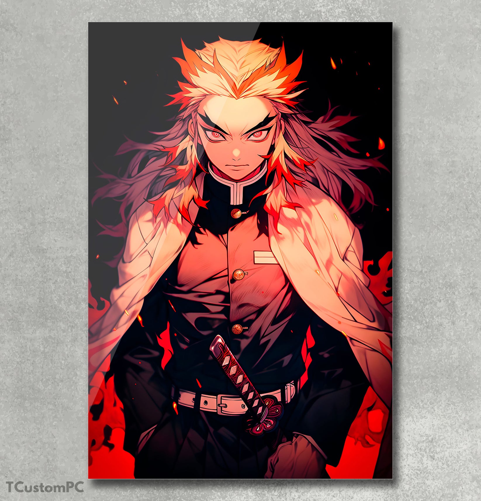 Cuadro Rengoku 2 Kimetsu No Yaiba, Nuevo Diseño - Displate cuadro de ...