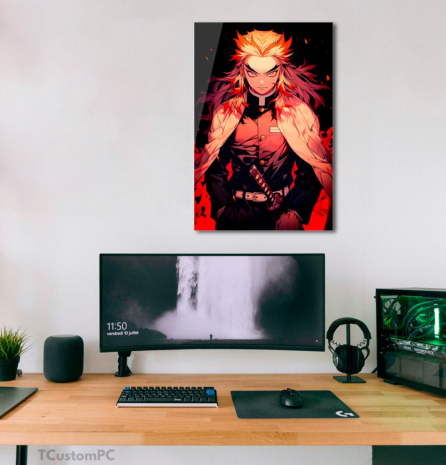 Cuadro Rengoku 2 Kimetsu No Yaiba, Nuevo Diseño - Displate cuadro de ...