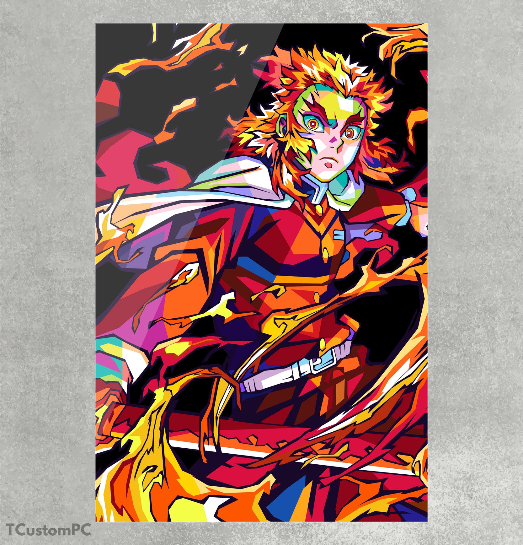Cuadro-Rengoku-Kyojuro-DS-Colorfull, Nuevo Diseño - Displate cuadro de ...
