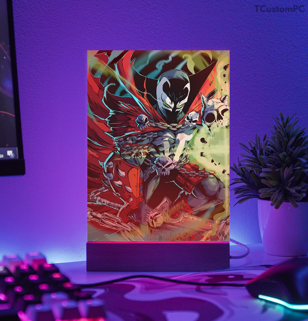 TC Lamp SPAWN comic character, LÁMPARA LED RGB con Nuevos Diseños de ...