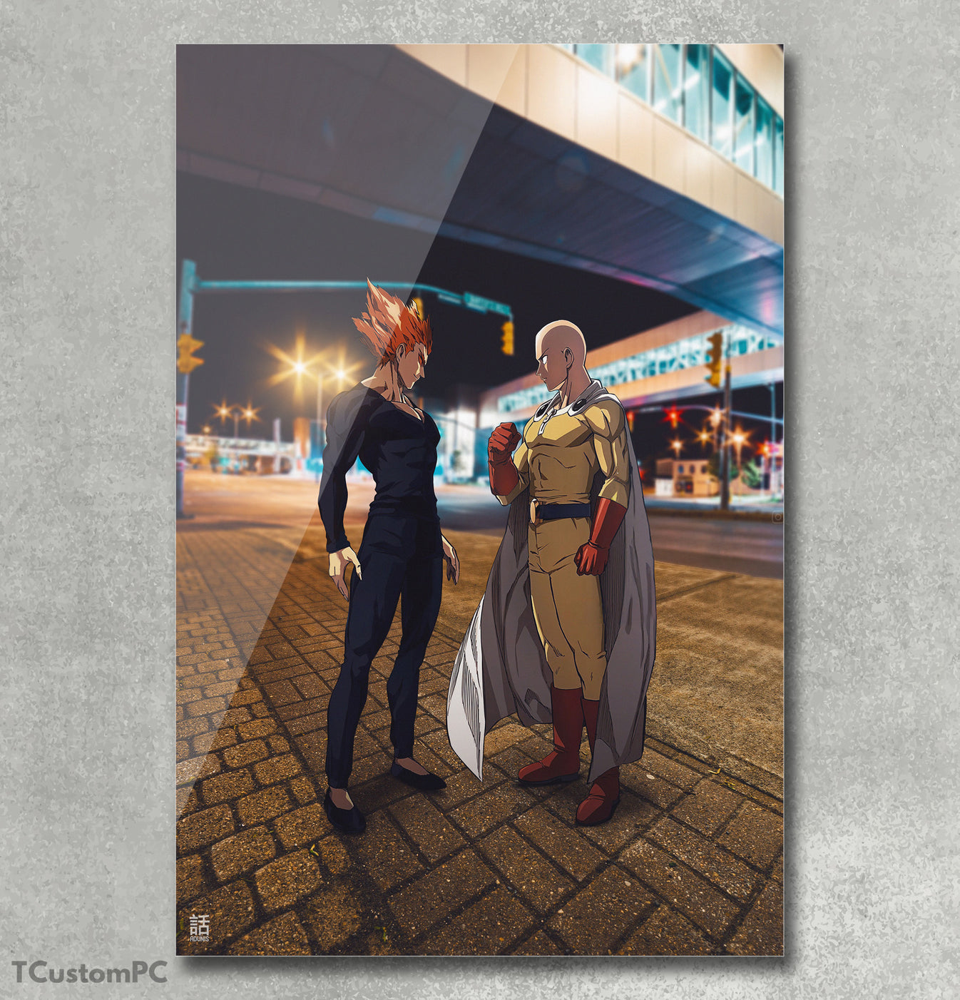 Cuadro Saitama vs garou, One PunchMan, Nuevo Diseño - Displate cuadro ...