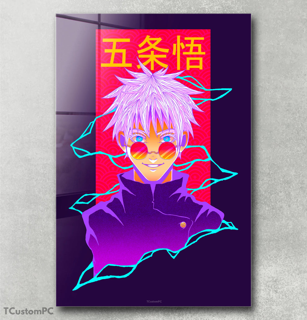 Satoru Gojo Ch painting, New Design - Displate methacrylate painting ...
