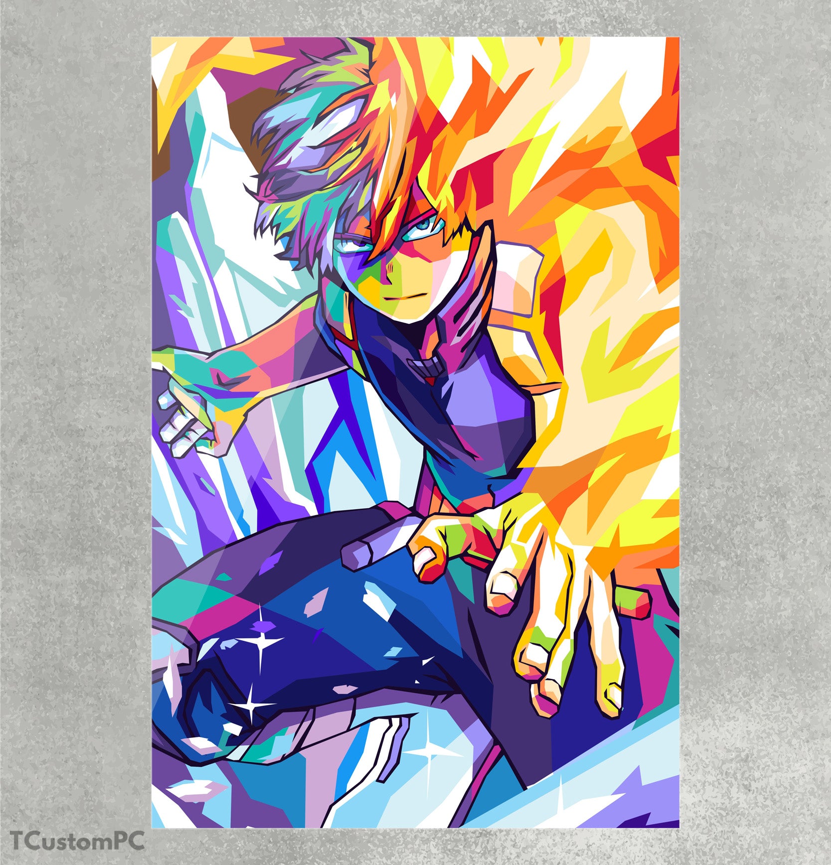 Cuadro-Todoroki-Shoto-Colorfull, Nuevo Diseño - Displate cuadro de ...