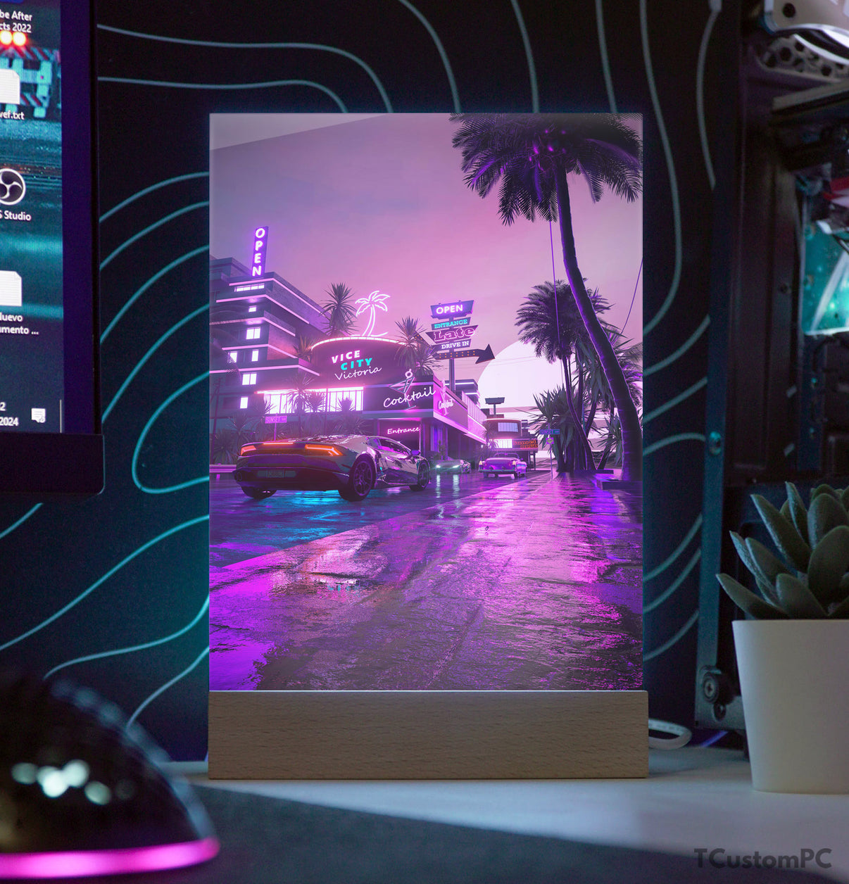 TC Lamp lamborghini huracan Victoria 2021, RGB LED LAMP with New Anime ...